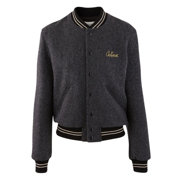 Celine | Jackets & Coats | Celine New Embroidered Name Varsity ...